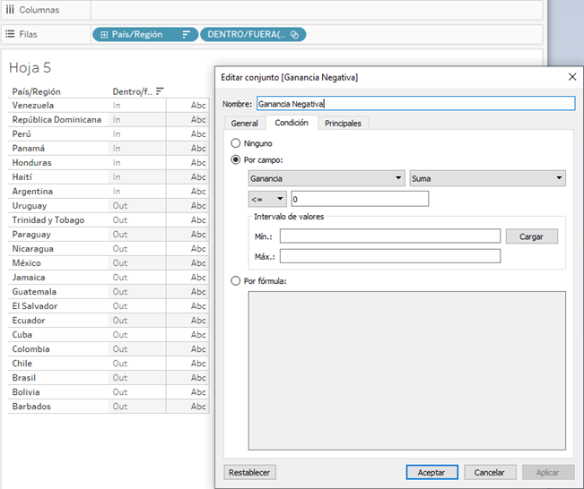 Conjuntos (Sets) – Aprende Tableau